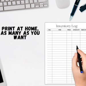 Printable Inventory Log Management Form, Inventory Sheet, Small ...