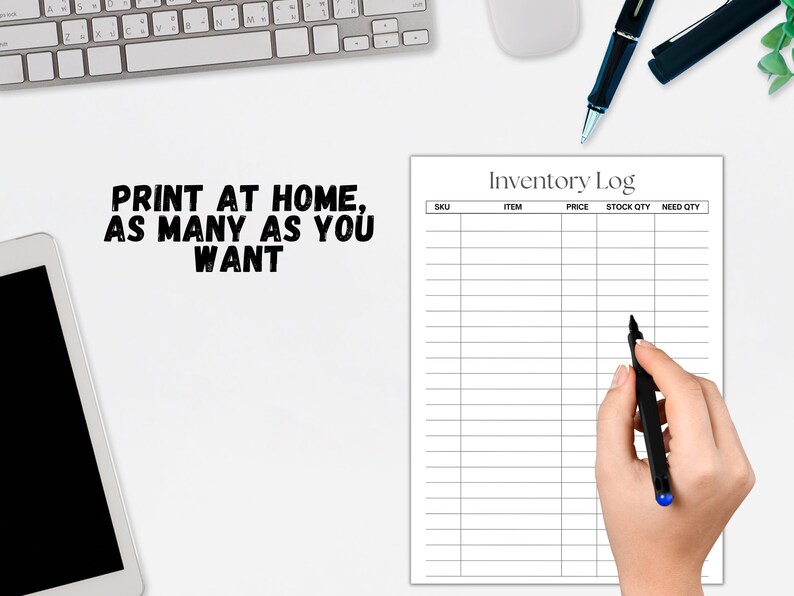 Printable Inventory Log Management Form, Inventory Sheet, Small ...