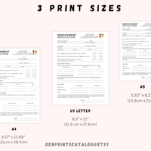 Daycare Employee Application Printable, Childcare Center Printable ...