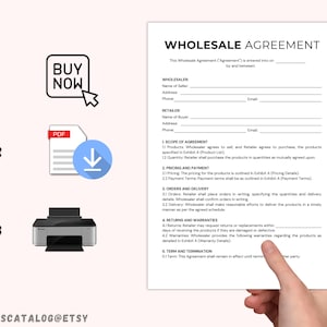 Wholesale Agreement Fillable PDF, Wholesale Contract Template ...