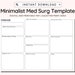 Minimalist Med Surg Study Template, Pathophysiology Template, Medical ...