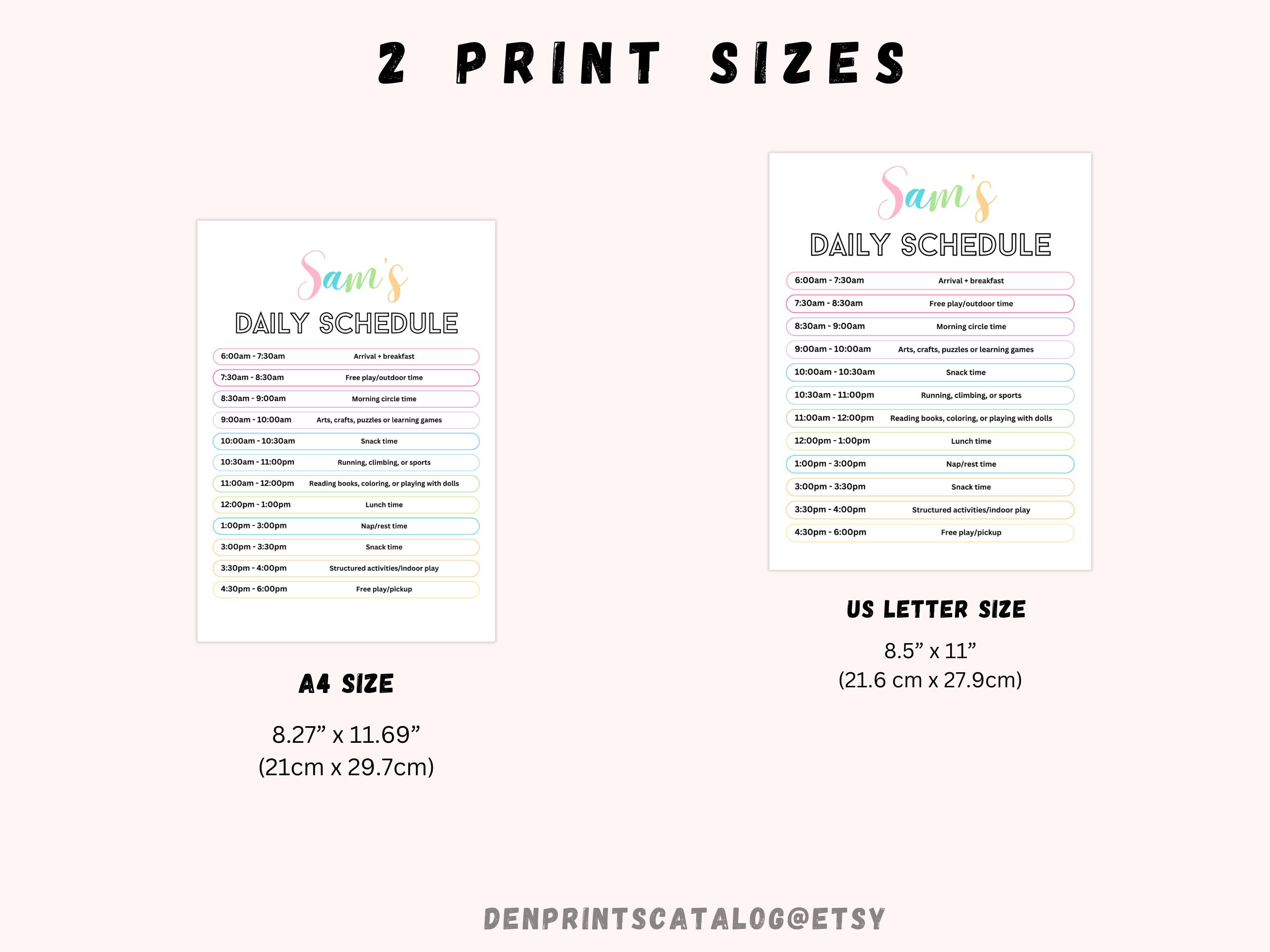 Kids Daily Schedule FILLABLE, Printable Homeschool Daily Routine ...