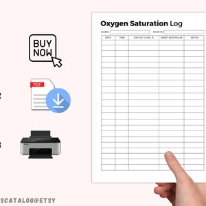 Oxygen Tracker, Saturation Journal, Pulse Log, Oxygen Record ...