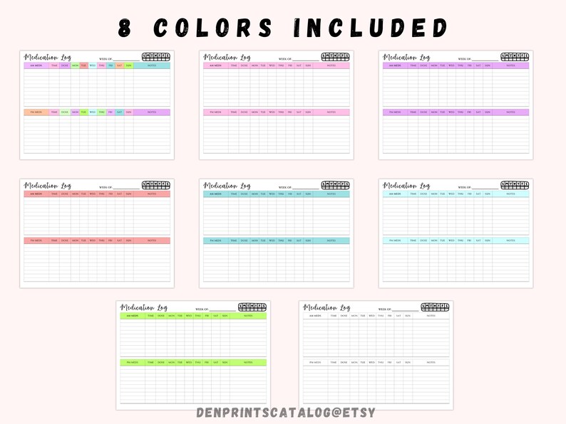 Minimalist Medication Tracker Printable, Medication Log, Medication ...