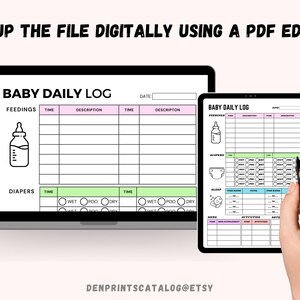 Baby Daily Log, Infant Daily Log, Baby Care Journal, Infant Activity ...