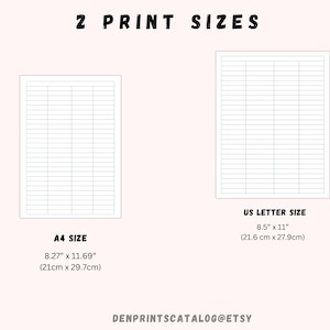 4 Blank Columns Chart Text Input Print and Write Printable Digital ...