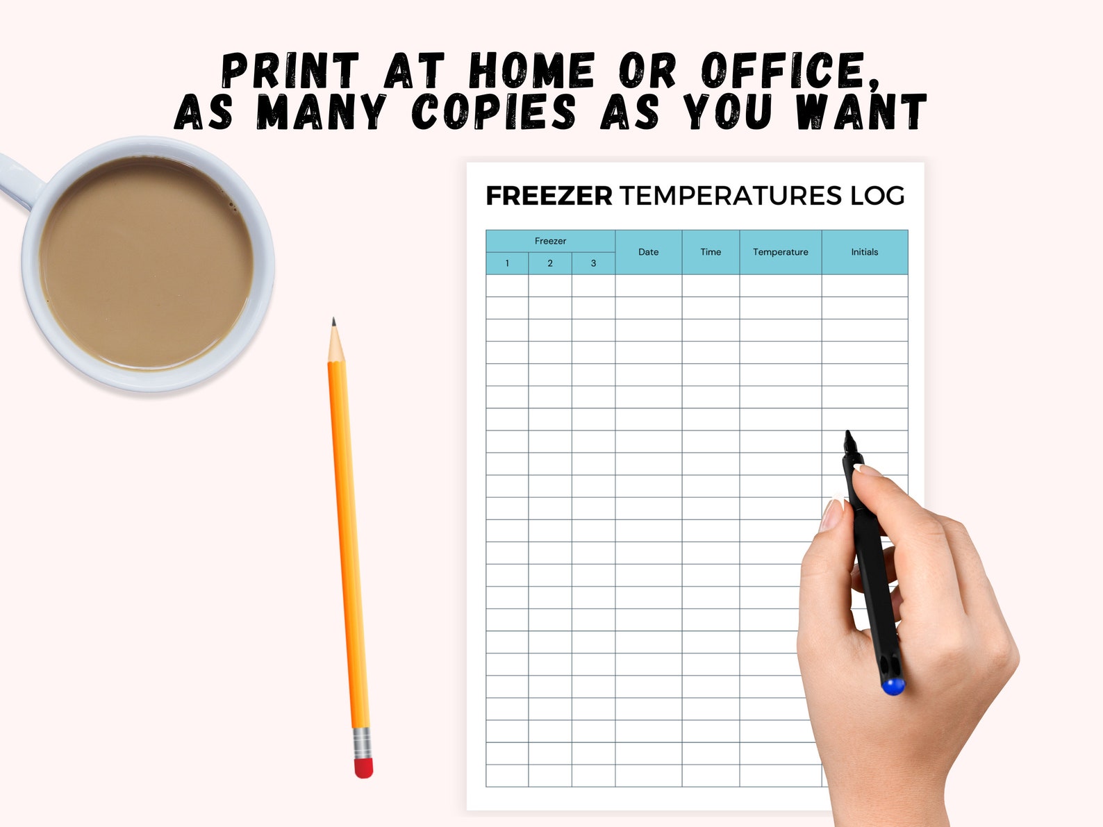 Restaurant Fridge Temperature Log Printable, Commercial Kitchen and Bar ...