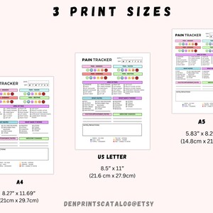 Daily Pain Tracker and Journal Printable, Chronic Pain Management, Pain ...