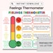 Feelings Thermometer Chart With Coping Skills, Emotions Poster Kids ...
