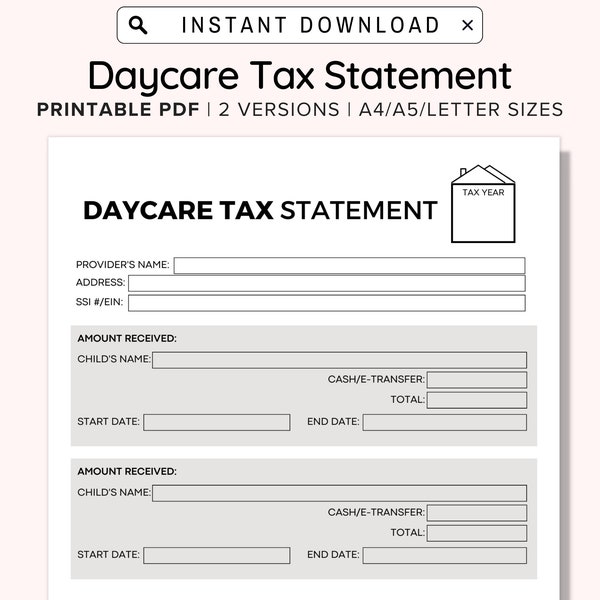 Tax Receipt Print - Etsy