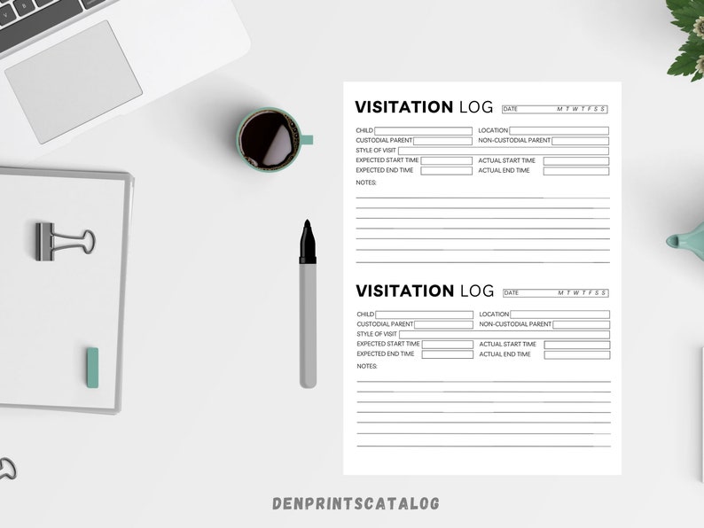 Visitation Log Printable, Child Care Log, Child Visits Tracker ...