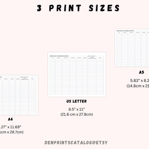 Server Tips Tracker Sheet Printable, for Tip Sharing Weekly Breakdown ...