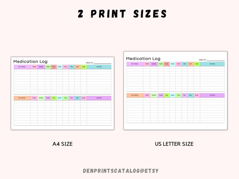 Minimalist Medication Tracker Printable, Medication Log, Medication ...