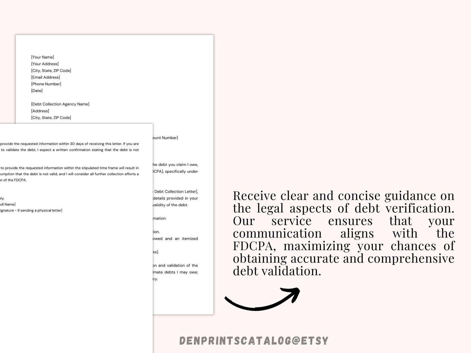 Editable Debt Verification Letter Template, Edit in Canva Template ...