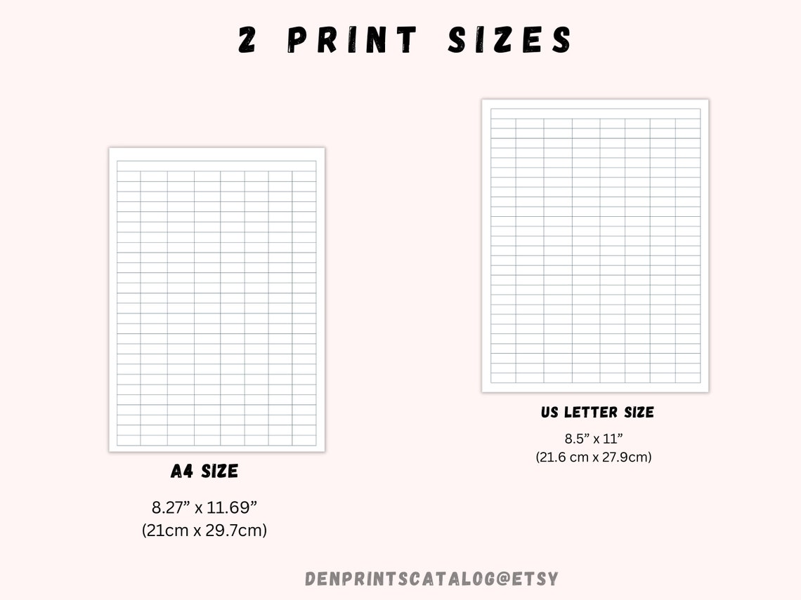 8 Blank Columns Chart Text Input Print and Write Printable Digital ... 8 Blank Columns Chart Text Input Print and Write Printable Digital ...