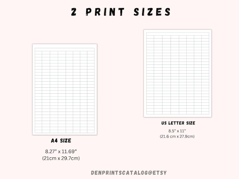 8 Blank Columns Chart Text Input Print and Write Printable Digital ...