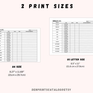 Printable Emergency Evacuation Log, Emergency Drill Record, Fire Drill ...