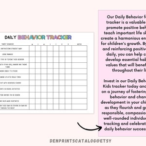 Behavior Reward Chart for Kids Printable, Editable, Good Behavior ...