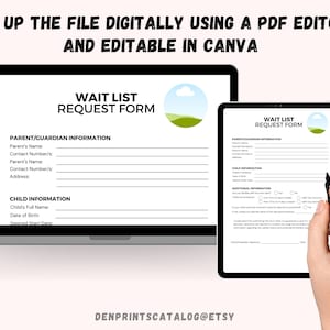 Daycare Wait List Printable, Daycare Waiting List Template, Wait List ...
