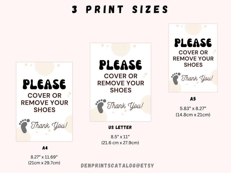 Please REMOVE Shoes,daycare Printable Please Remove Shoes Sign, Infant ...
