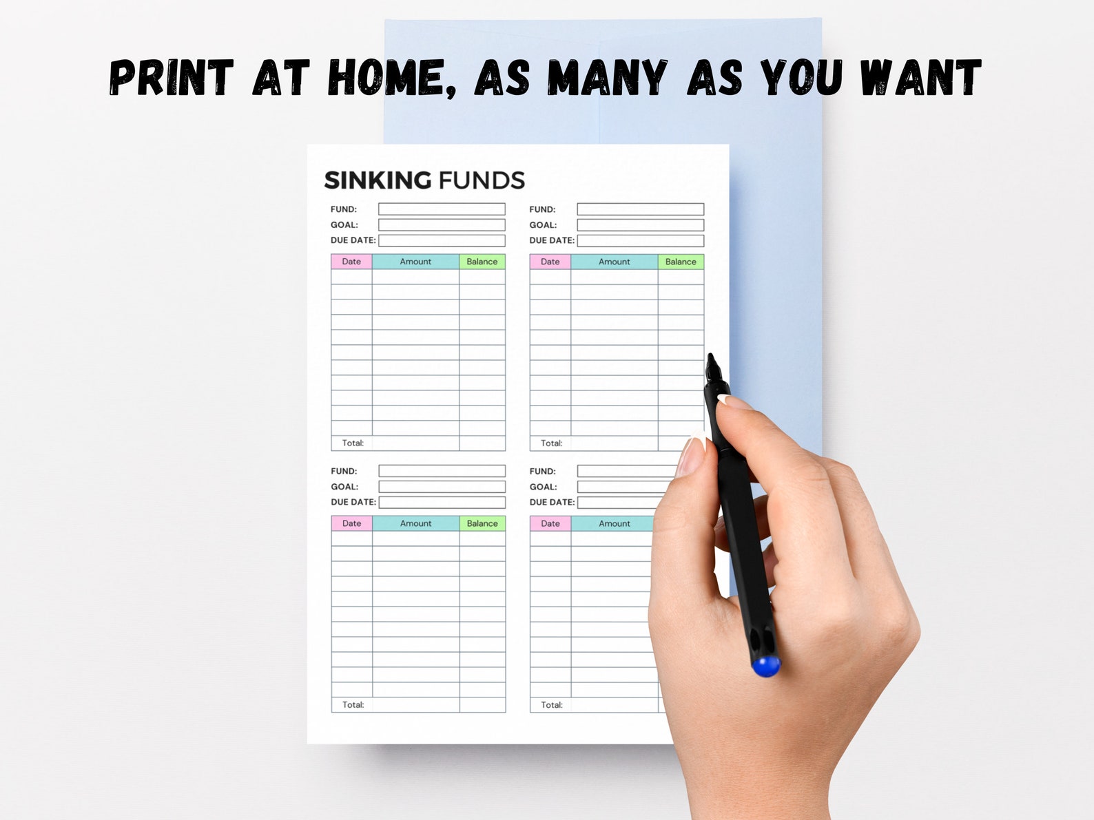 Sinking Funds Tracker Printable, Savings Challenge, Savings Tracker ...