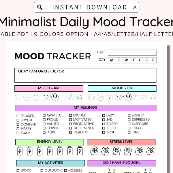 Mood Tracker - Etsy