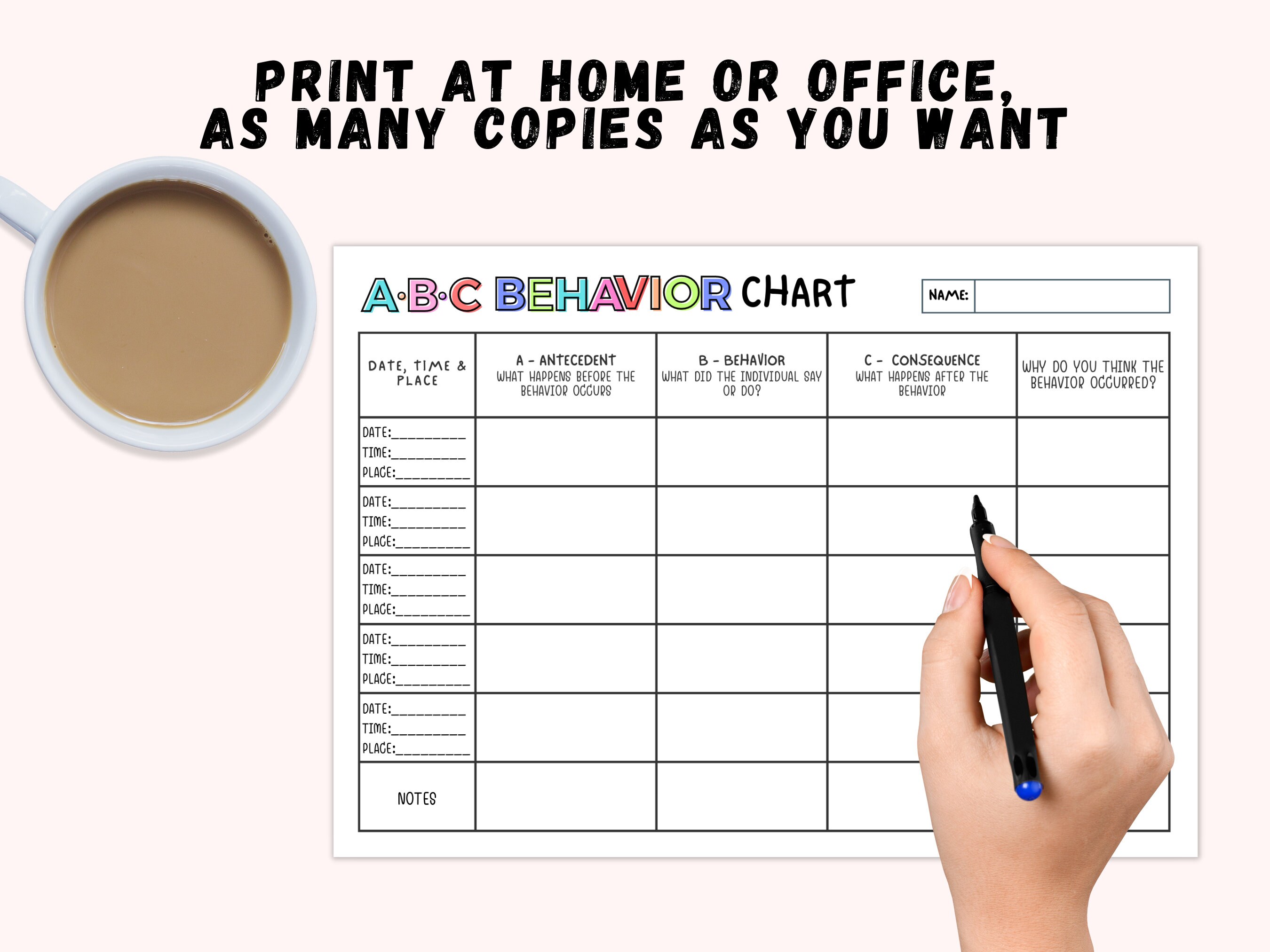 Behavior Chart for Kids Behavior Chart Behavior Reward Chart Printable ...