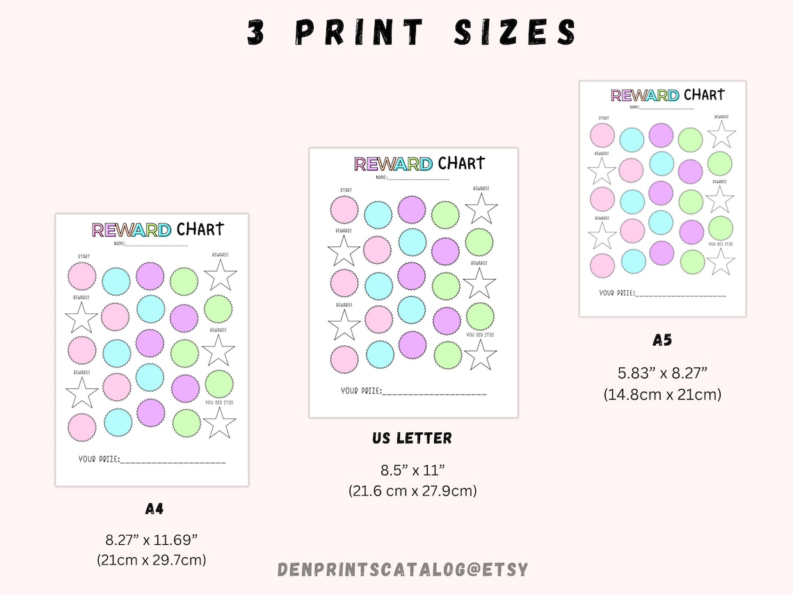 Printable Rainbow Reward Chart Rainbow Sticker Chart Instant - Etsy