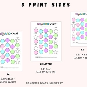 Printable Rainbow Reward Chart Rainbow Sticker Chart Instant - Etsy