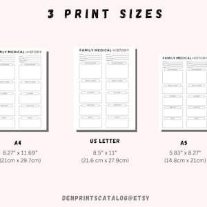 Medical History Form Printable, Family Medical History Form, Family ...