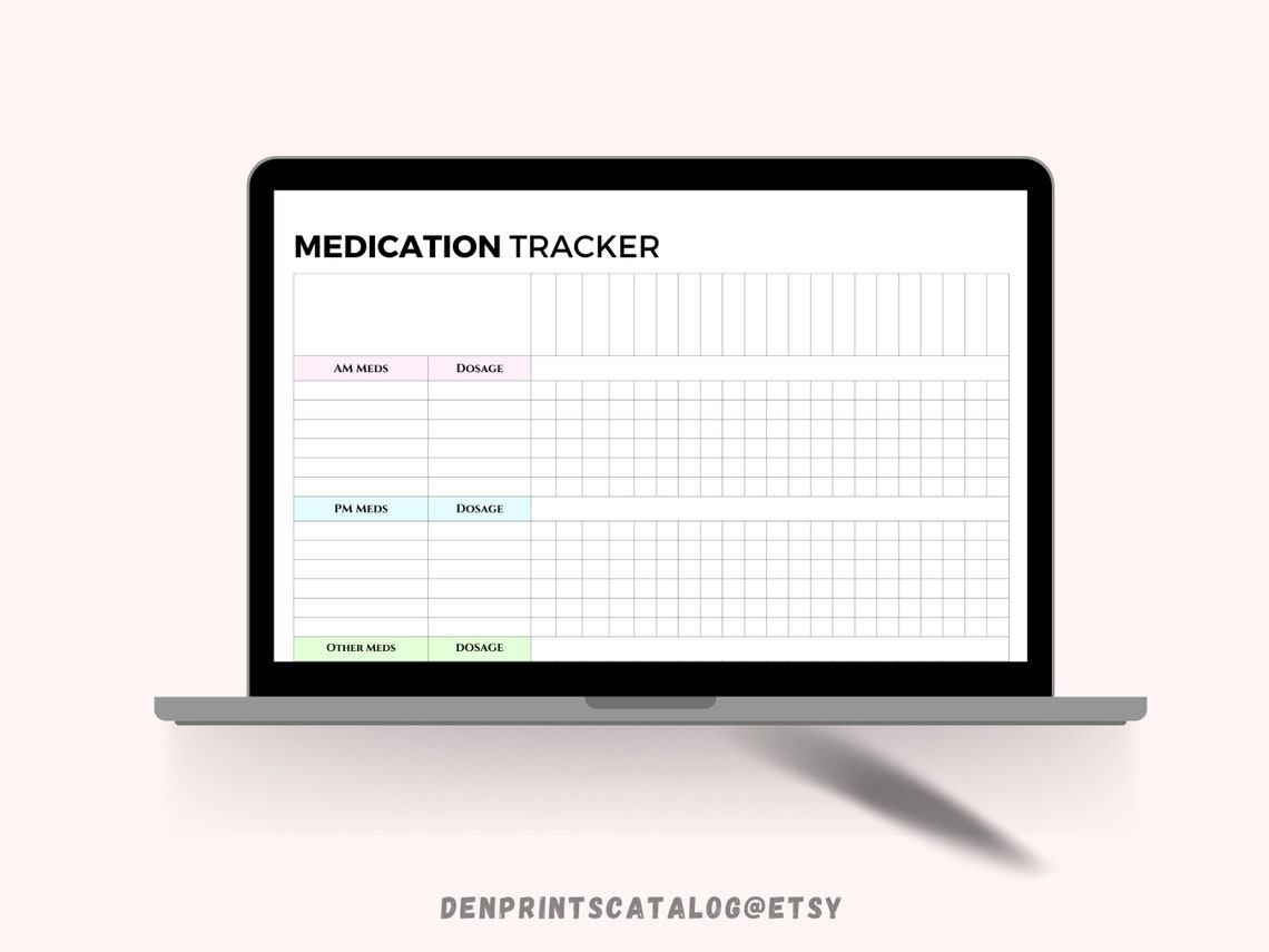 Medication Tracker Printable Medicine Tracker Medication - Etsy Australia