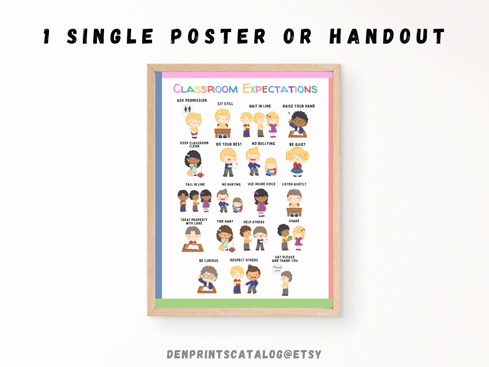 Classroom Rules Posters, Class Expectations, Bulletin Board ...