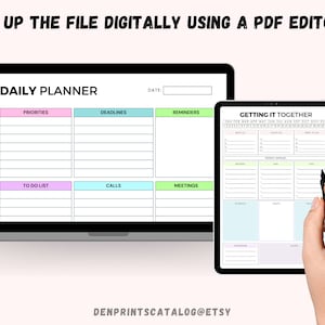 Brain Dump Template BUNDLE Printable, to Do List Editable, ADHD Daily ...