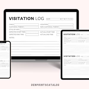 Visitation Log Printable, Child Care Log, Child Visits Tracker ...