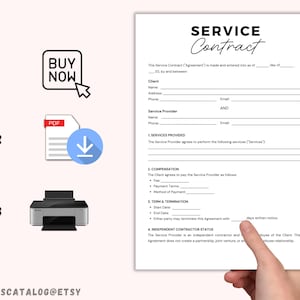 Fillable Service Contract Templates Printable Services Contract ...