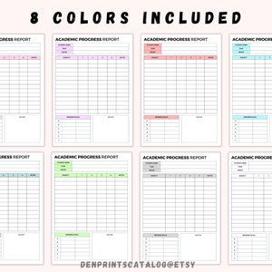 Homeschool Report Card Homeschool Progress Report, Homeschool Academic ...