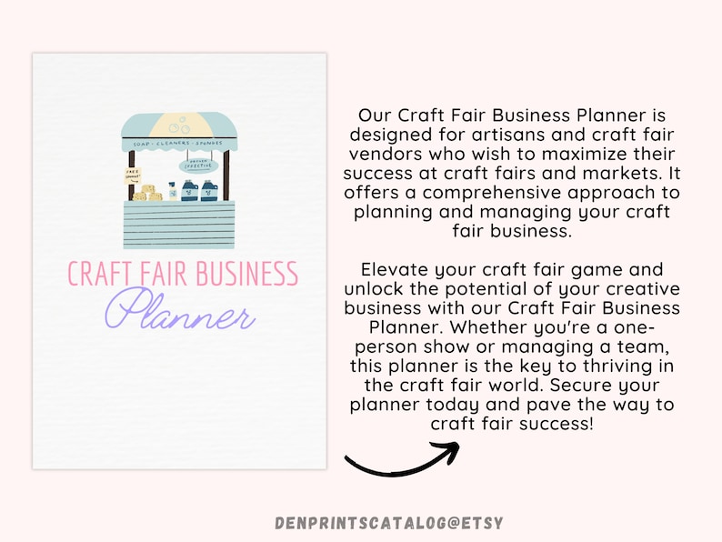 Craft Fair Planner, Craft Show Templates, Market Stall Planner ...