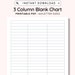 3 Blank Columns Chart Text Input Print and Write Printable Digital ...