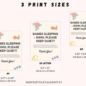Babies Sleeping Sign Printable, Daycare Be Quiet Naptime Poster ...