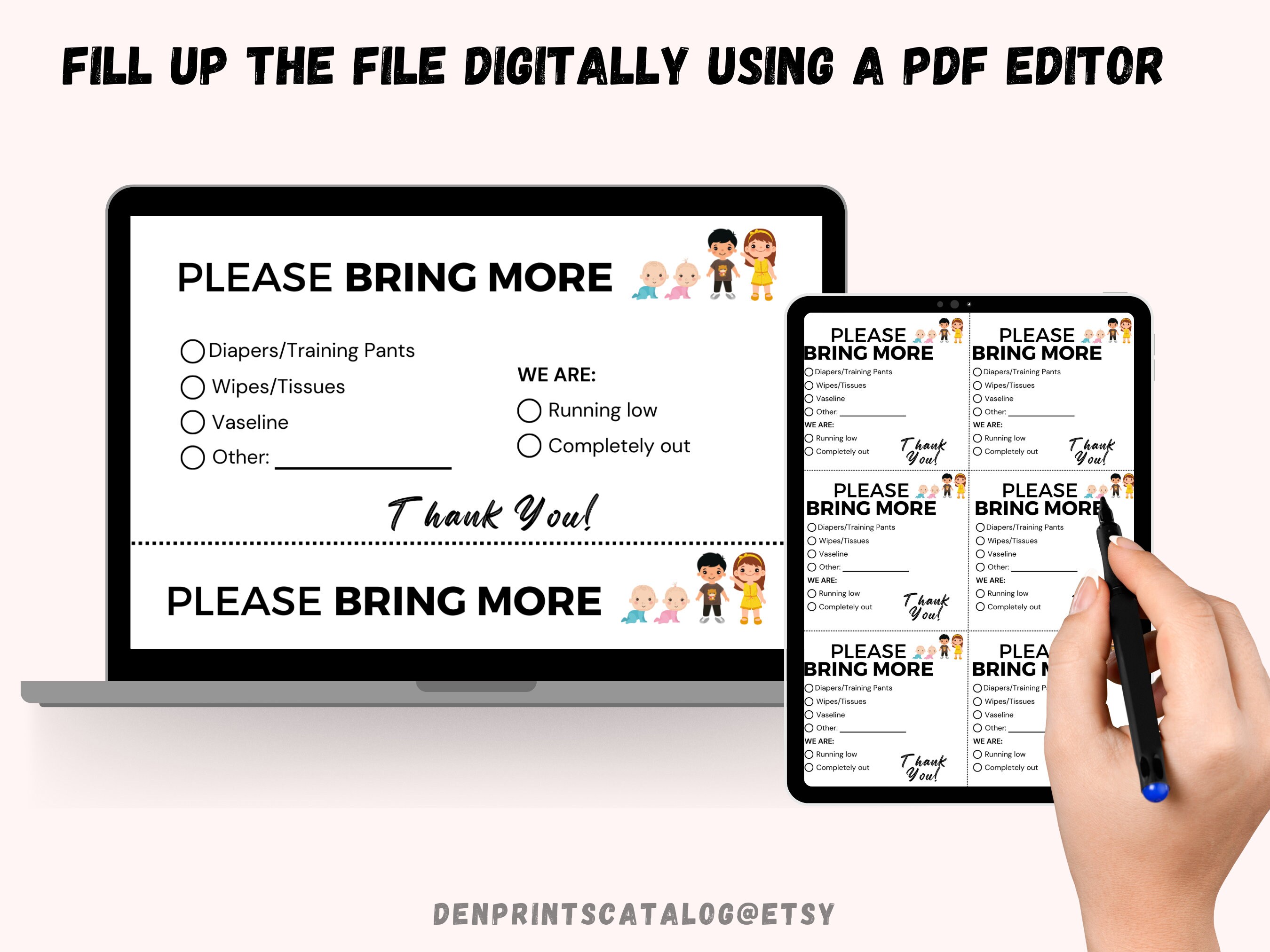 Please Bring More Supplies, Daycare Parent Notice Printable, Childcare ...