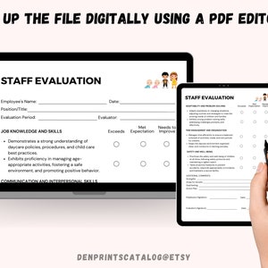 Daycare Staff Evaluation Printable,childcare Center Printable Employee ...