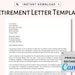 Professional Retirement Letter Template Printable, Editable Retirement ...