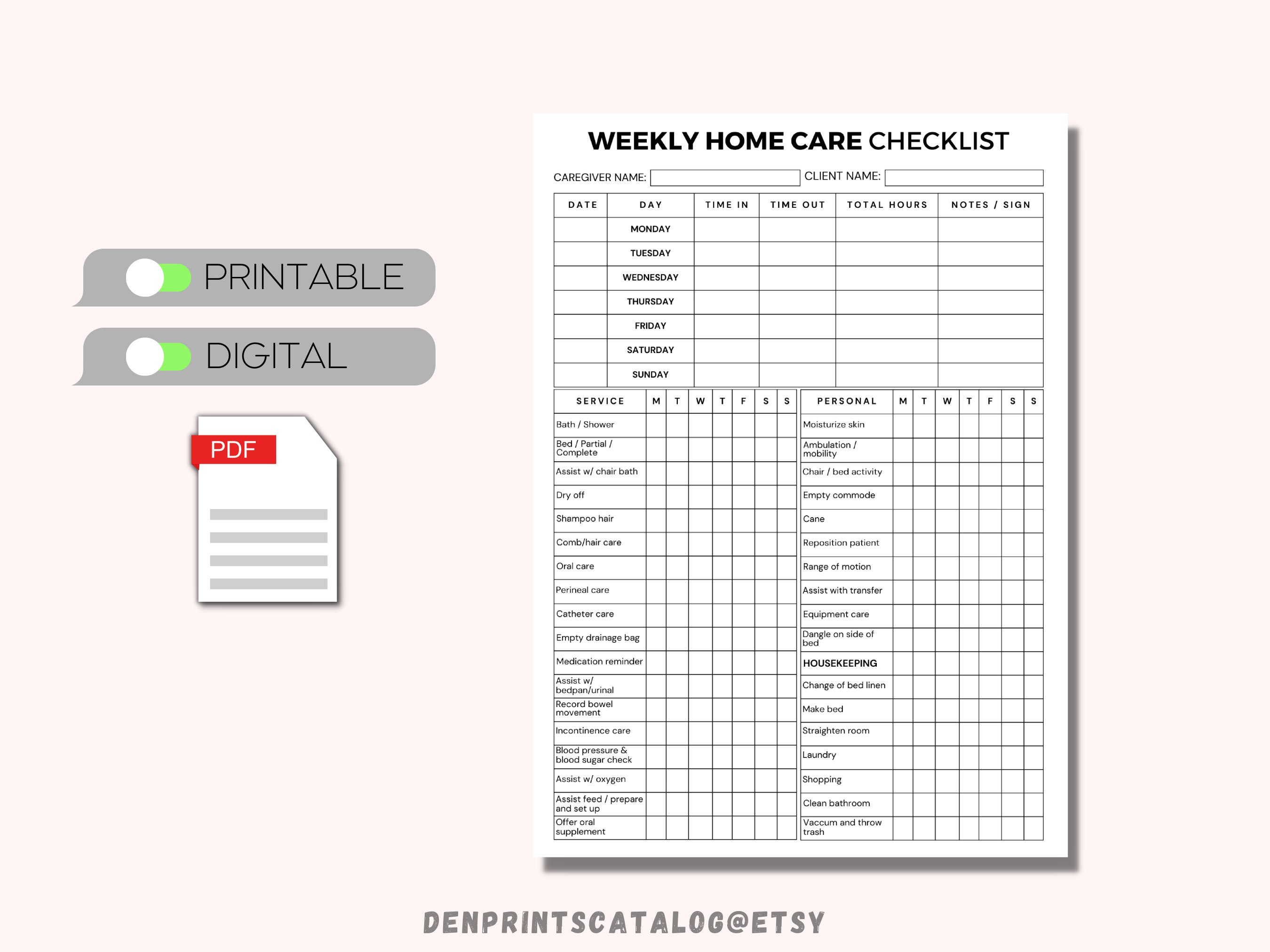 Weekly Home Care Checklist Printable Monday Start Caregiving Elderly weekly-home-care-checklist-printable-monday-start-caregiving-elderly