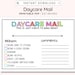 Daycare Mail, Note From Daycare Teacher, Daycare Report, Preschool ...