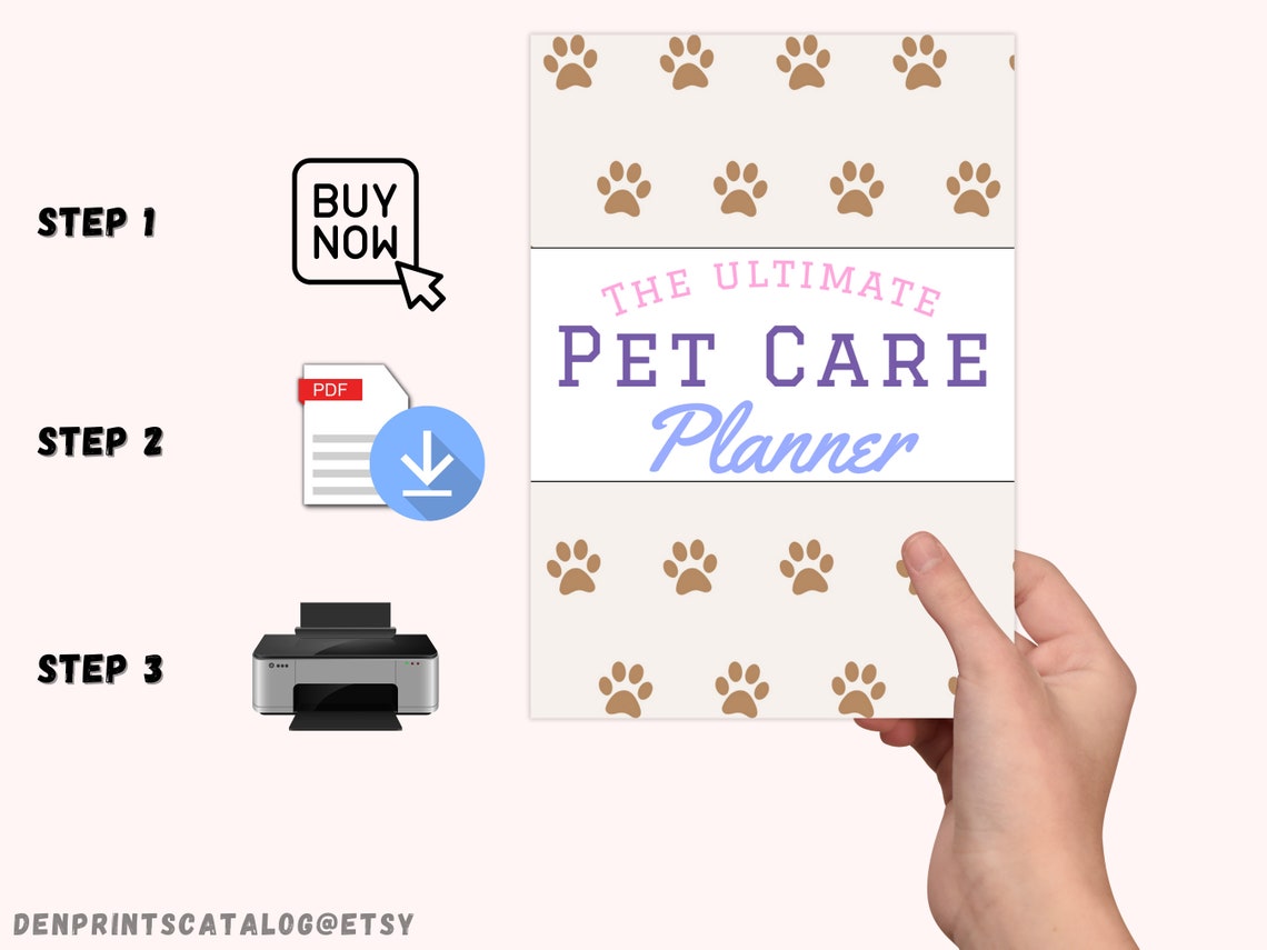 Printable Pet Planner, Fillable Pet Planner, Pet Care Planner, Pet ...