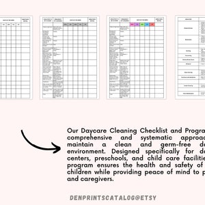 Daycare Cleaning Checklist Printable, Keep A Nice & Tidy Child Care ...
