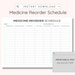 Printable Medicine Reorder Prescription Refill Tracker, Print and Write ...