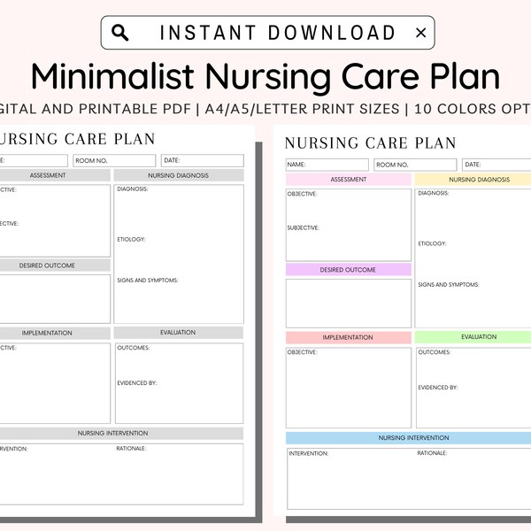 Nursing Care Plan - Etsy