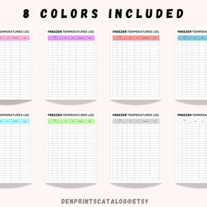 Restaurant Fridge Temperature Log Printable, Commercial Kitchen and Bar ...