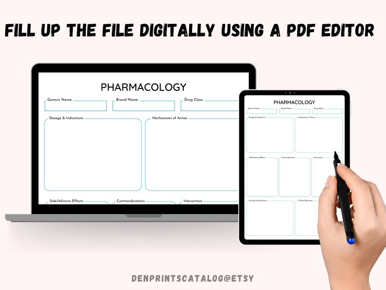 Pharmacology Nursing Template, Nursing Student Printable, Pharmacology ... Pharmacology Nursing Template, Nursing Student Printable, Pharmacology ...